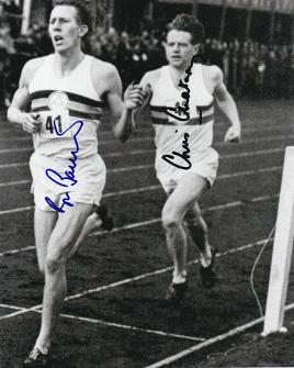 Sir Roger Bannister signed Four Minute Mile Memorabilia